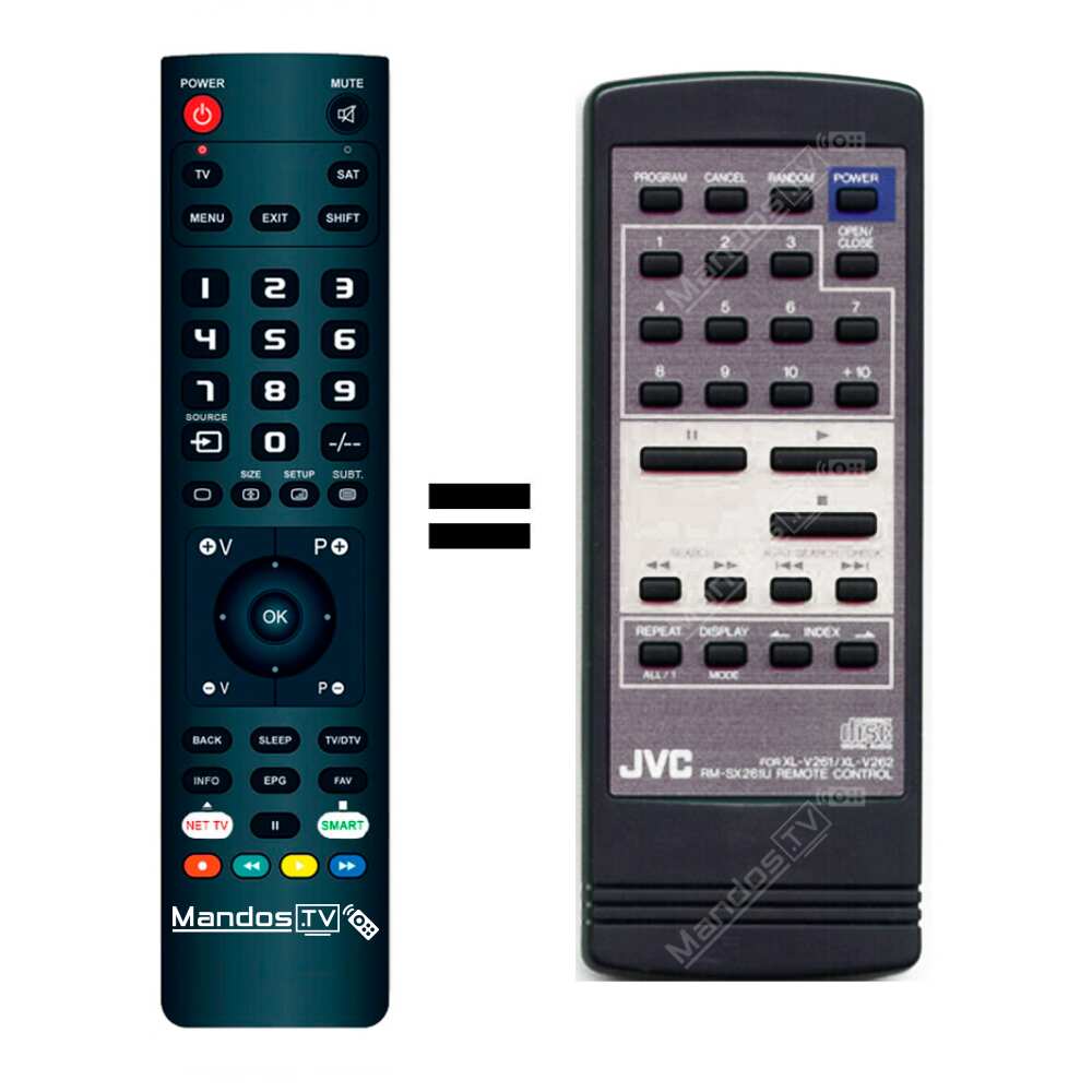 ᐅ Mando a distancia HIFI JVC 【XL-V264】