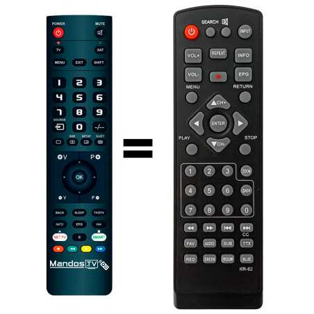 ᐅ Mando a distancia para TV LEDSTAR 【KR-62】