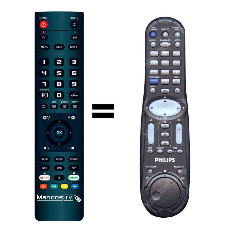ᐅ Mando a distancia VCR de PHILIPS 【VR910】