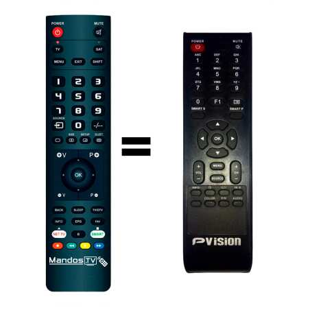 ᐅ Mando a distancia para TV PVISION 【PLI32TG】 en oferta