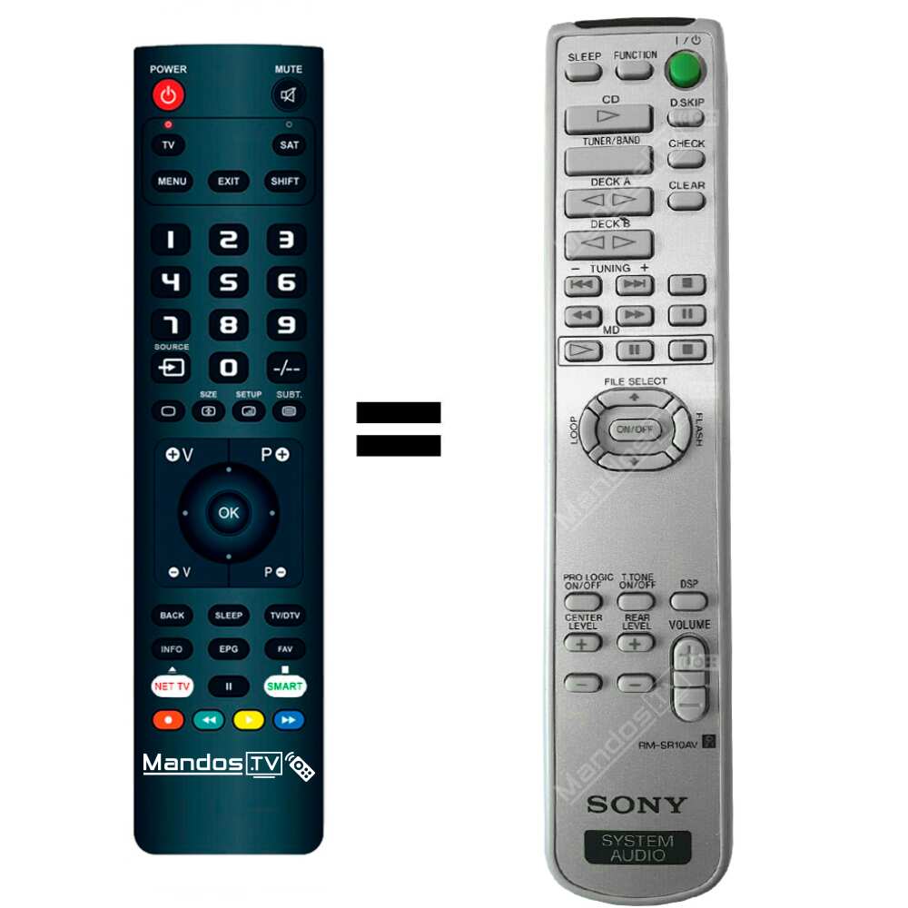 ᐅ Mando a distancia para TV SONY 【MHC-RXD10AV】