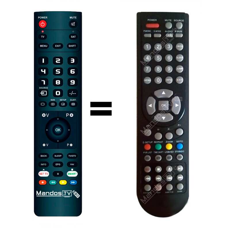 ᐅ Mando a distancia para TV BLUETECH 【TQT133-001】