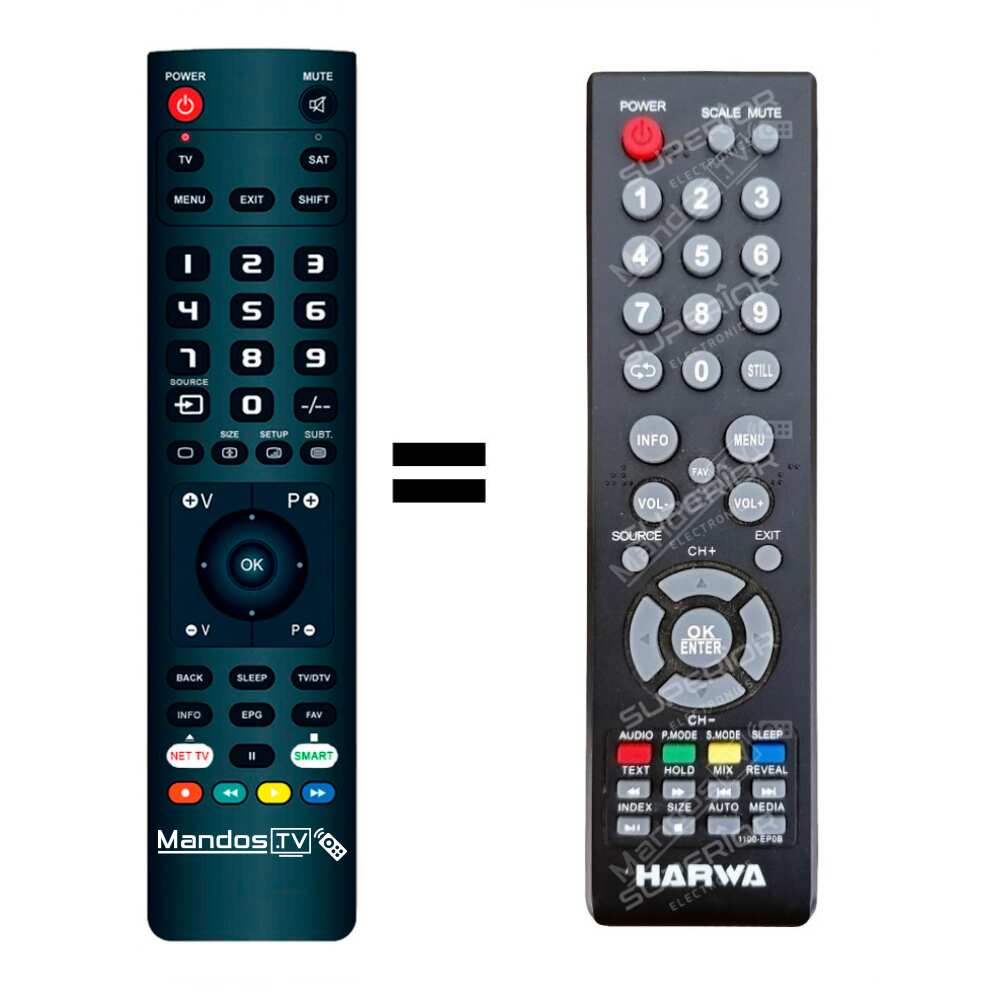 ᐅ Mando a distancia para TV HARWA 【HW32L1】
