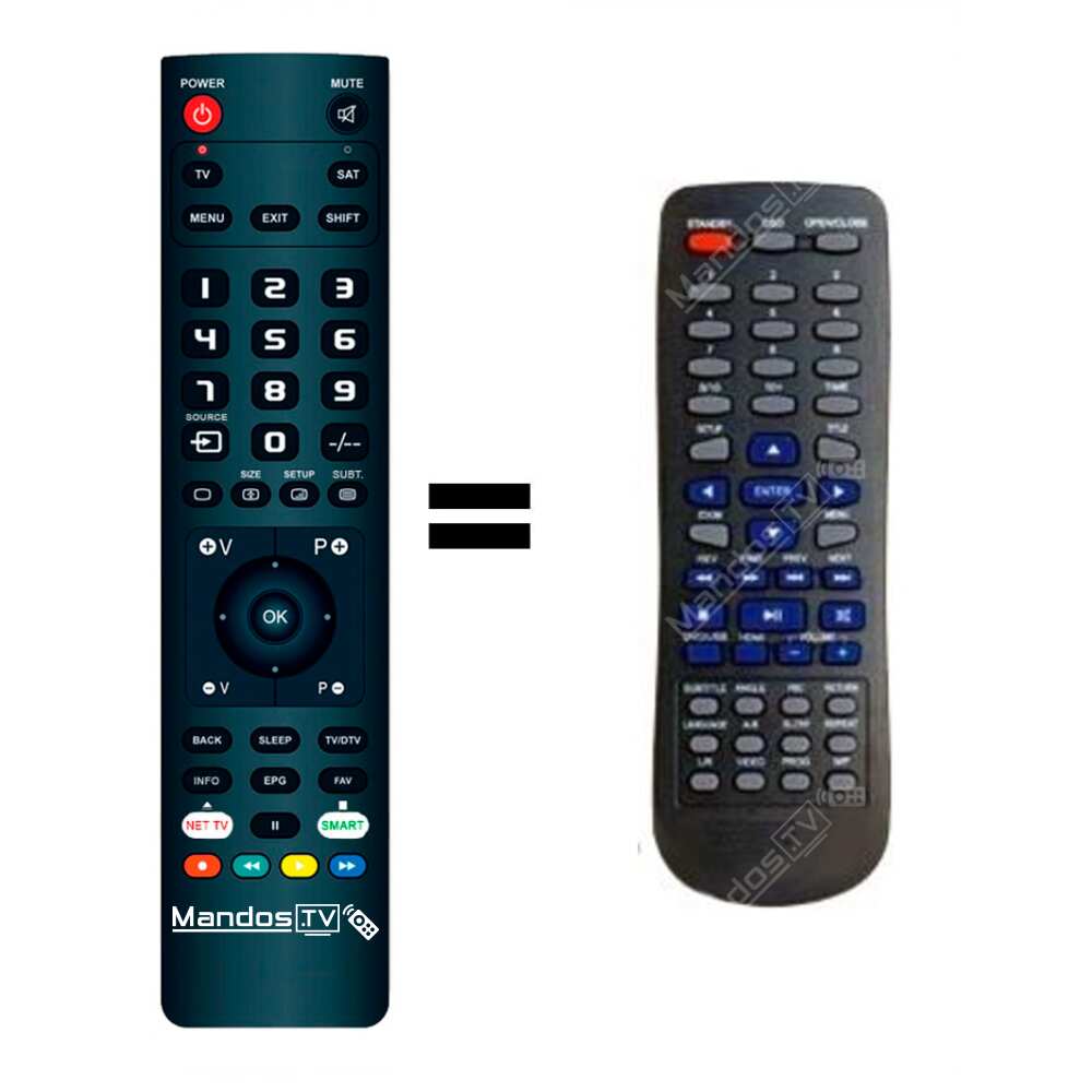 ᐅ Mando a distancia DVD I-JOY 【I-VISION-DVD1006】