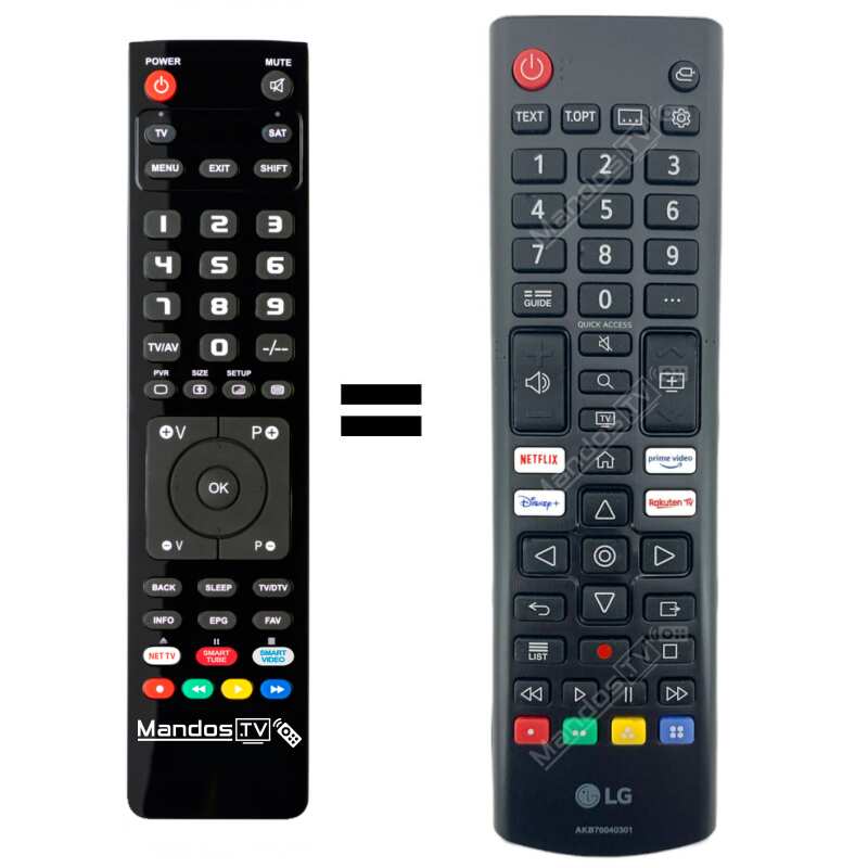 ᐅ Mando a distancia para TV LG 【AKB76040301】